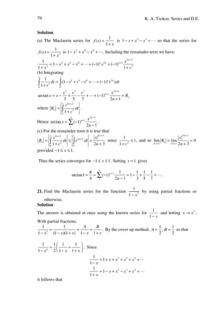 Chapter 6 taylor and maclaurin series | PDF