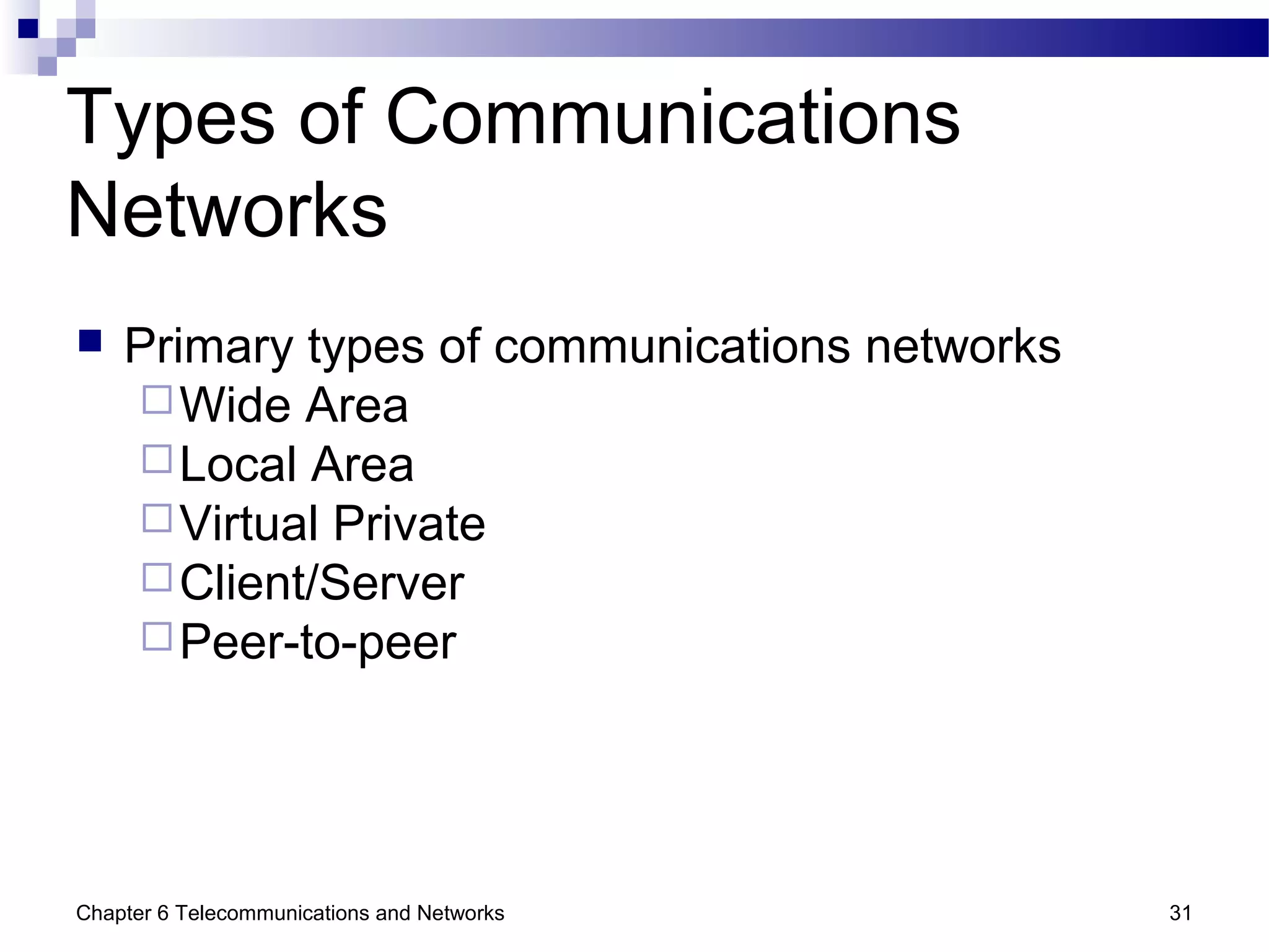 Chapter 6 telecommunication | PPT