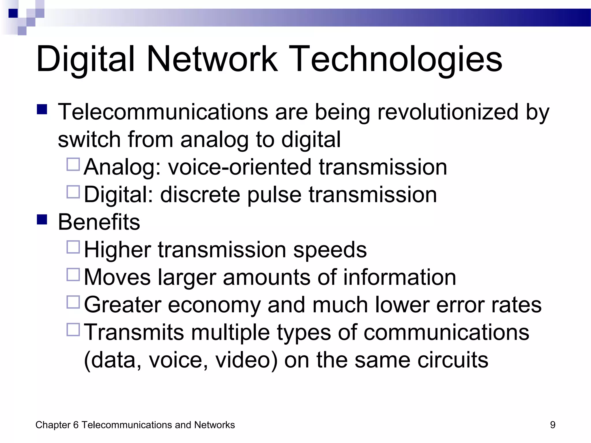 Chapter 6 telecommunication | PPT