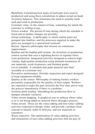 Chapter 6 terms Assemble-to-orderA production environment wher.docx