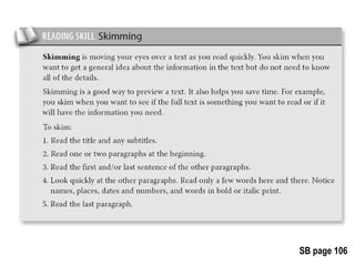 Reading Comprehension Chapter 6: Texts and Answers | PPT