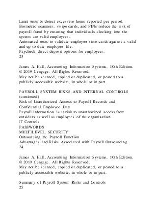 Chapter 6The Expenditure Cycle Part II Payroll Processing | PDF