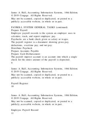 Chapter 6The Expenditure Cycle Part II Payroll Processing | PDF