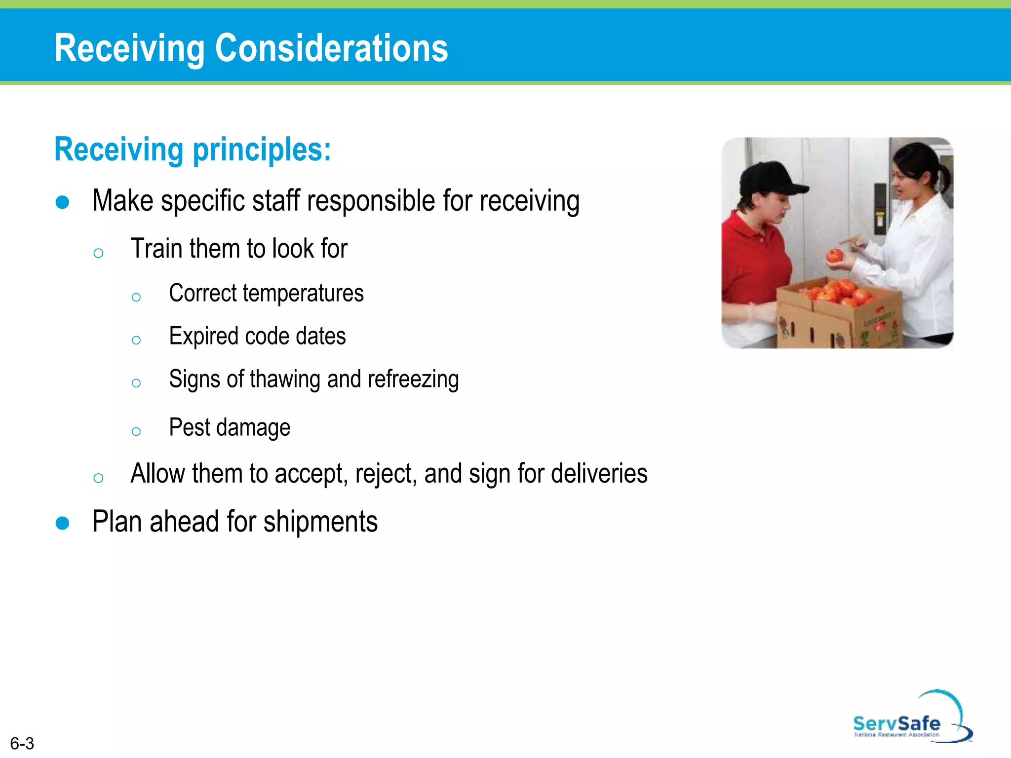 Chapter 6 The Flow of Food Purchasing and Receiving | PPTX