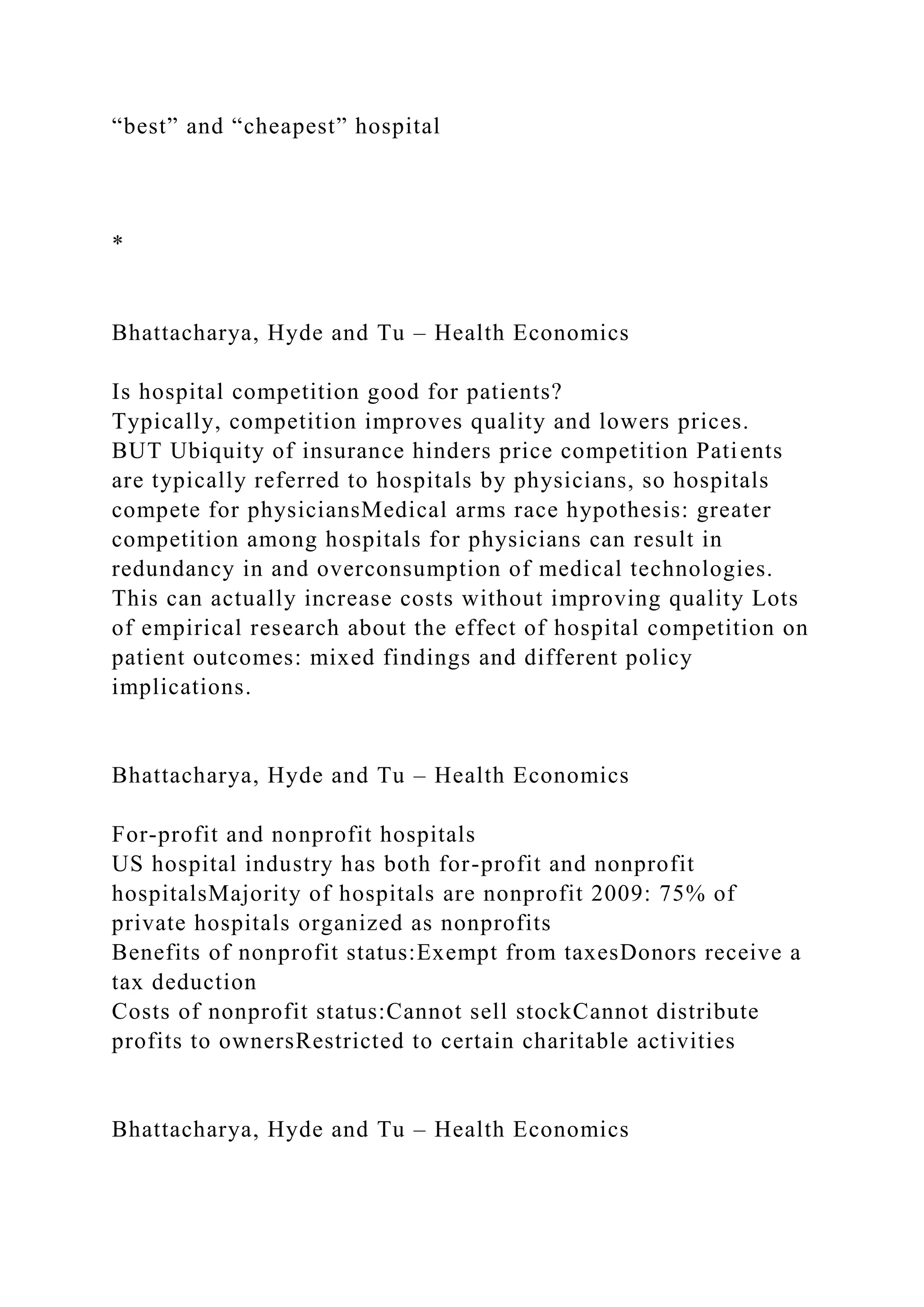 CHAPTER 6THE HOSPITAL INDUSTRYBhattacharya, Hy.docx