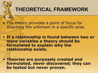 Chapter 6-THEORETICAL & CONCEPTUAL FRAMEWORK | PPT