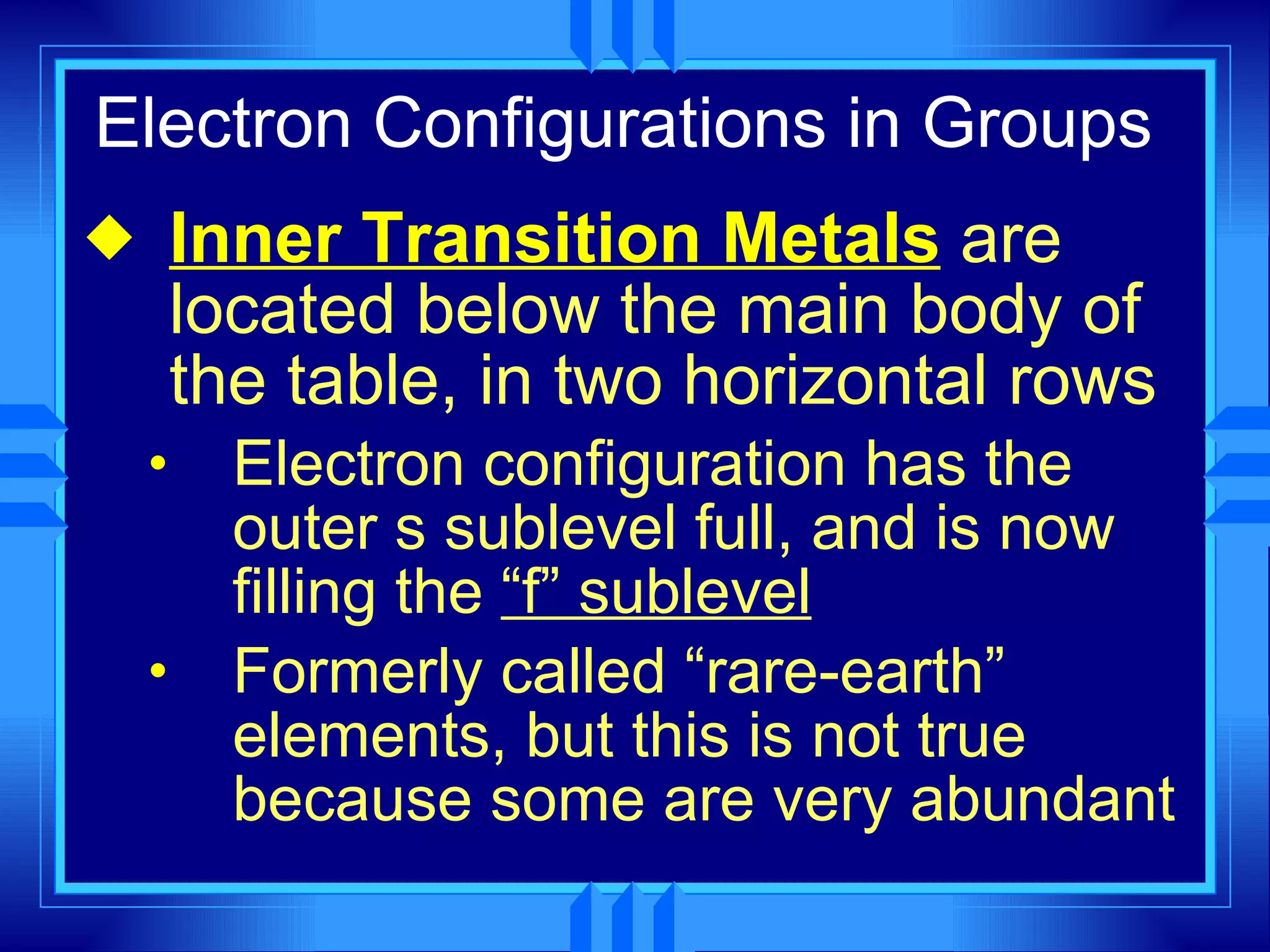 Chemistry - Chp 6 - The Periodic Table Revisited - PowerPoint | PPT