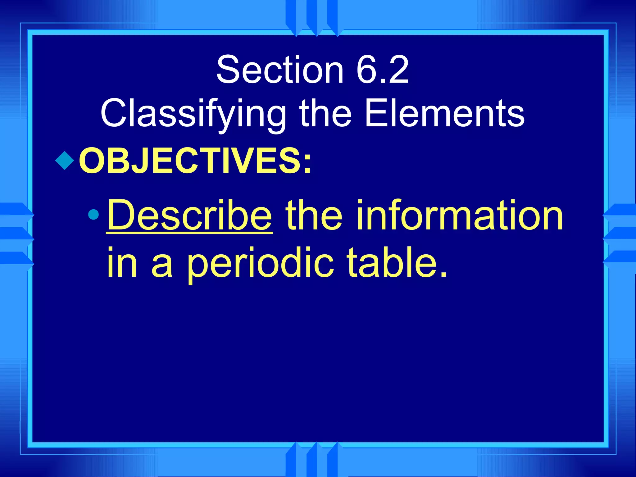 Chemistry - Chp 6 - The Periodic Table Revisited - PowerPoint | PPT