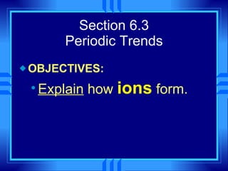 Chemistry - Chp 6 - The Periodic Table Revisited - PowerPoint | PPT