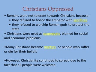 Ancient Rome and the Rise Of Christianity | PPT