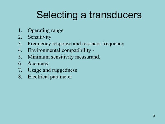 Chapter 6 TRANSDUCERS.ppt | Chemistry | Science