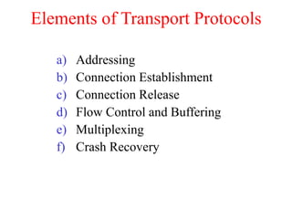 Transport layer issues and challenges - Guide | PPT