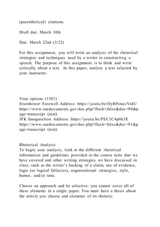 Chapter 6 Understanding Written argumentsRhetorical Analysis | PDF
