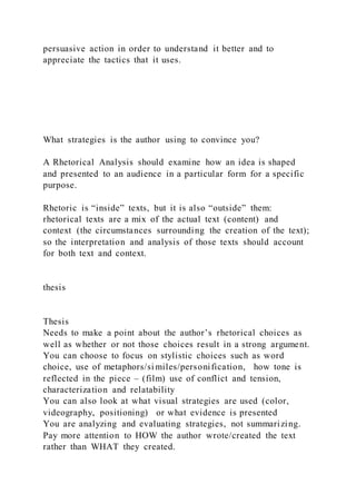 Chapter 6 Understanding Written argumentsRhetorical Analysis | PDF
