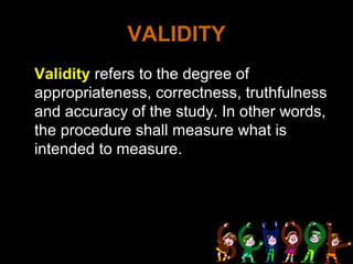 Chapter 6 validity & reliability | PPT