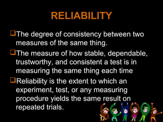 Chapter 6 validity & reliability | PPT