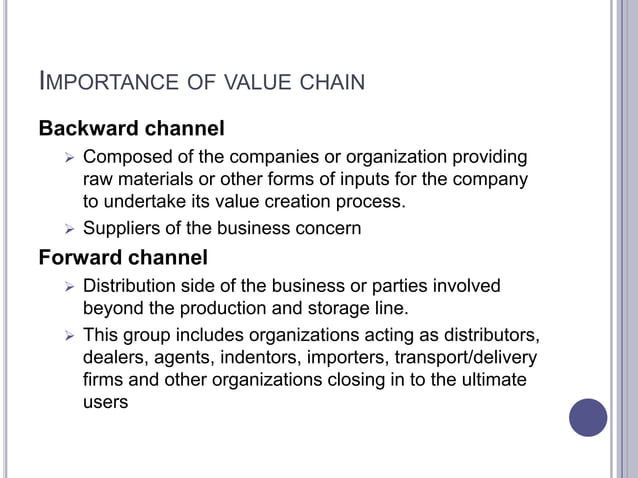 Chapter 6 value chain | PPTX