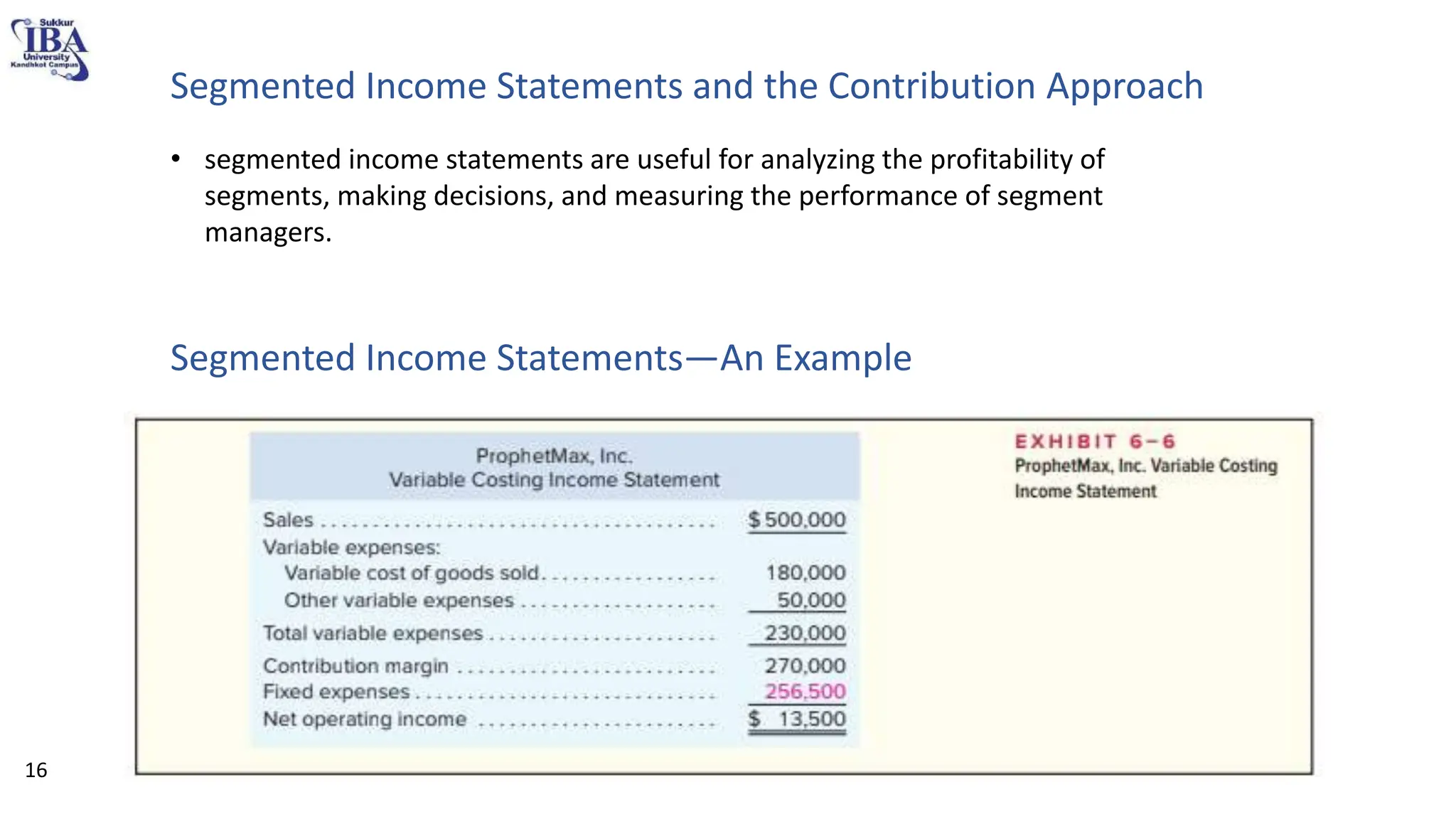 Chapter # 6 (Variable costing and segment reporting - Managerial Accounting 17th edition).pptx