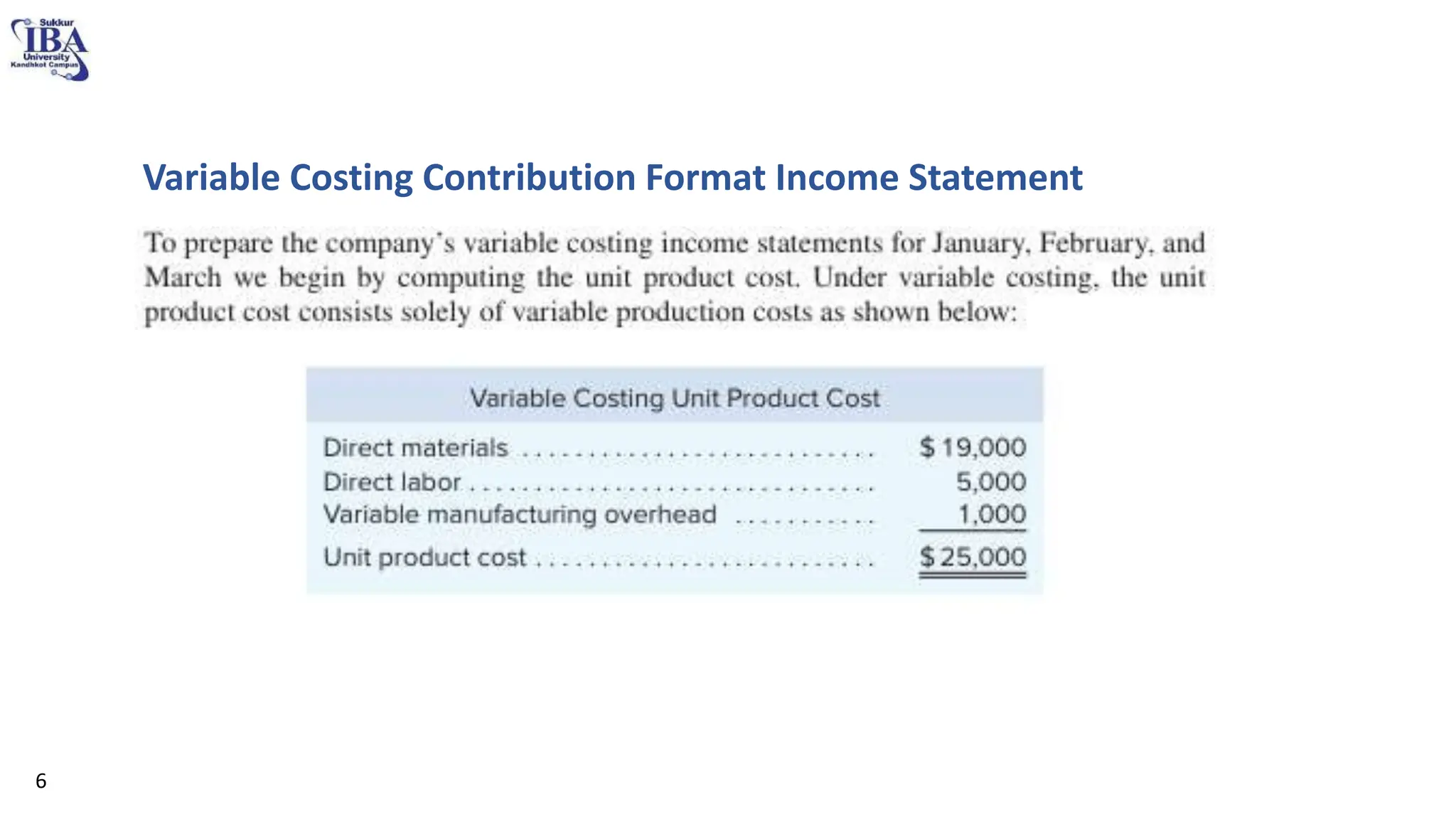 Chapter # 6 (Variable costing and segment reporting - Managerial Accounting 17th edition).pptx