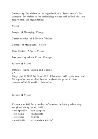 Chapter 6 vision and the direction of changecopyright © | DOCX