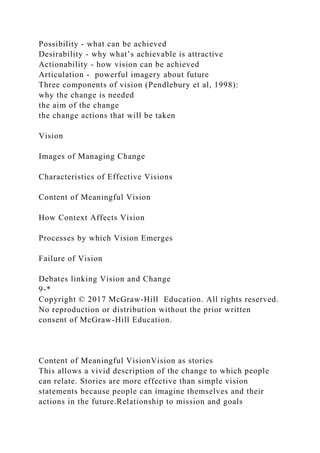 Chapter 6Vision and the Direction of ChangeCopyright ©.docx | Business ...