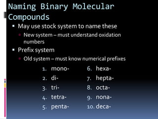 Chapter 7.1 : Chemical Names and Formulas | PPTX