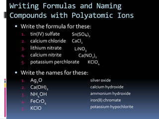 Writing Formulas From Names