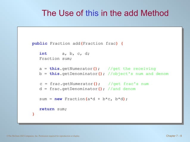 Chapter 7 - Defining Your Own Classes - Part II | PPT | Web Development ...