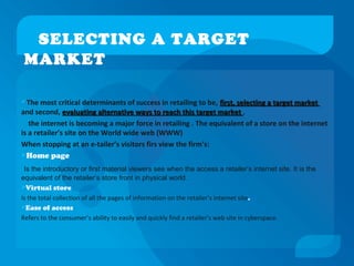 Chapter 7 retail managment | PPT