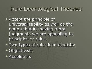 Chapter 7: Deontology | PPT