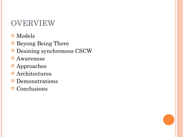 Chapter 7 - Desining CSCW applications | PPT