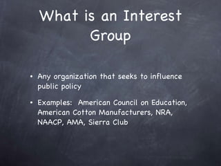 Interest Groups | PPT