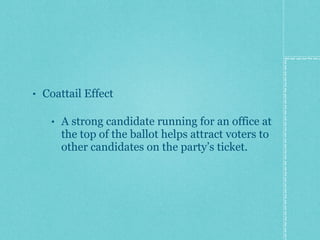 Chapter 7: Electoral Process | PPT