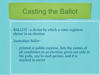 Chapter 7: Electoral Process | PPT