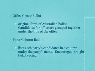 Chapter 7: Electoral Process | PPT