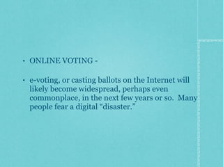 Chapter 7: Electoral Process | PPT