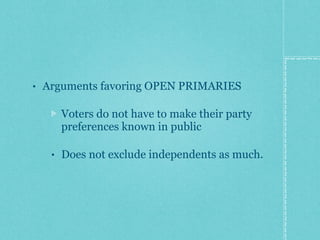 Chapter 7: Electoral Process | PPT