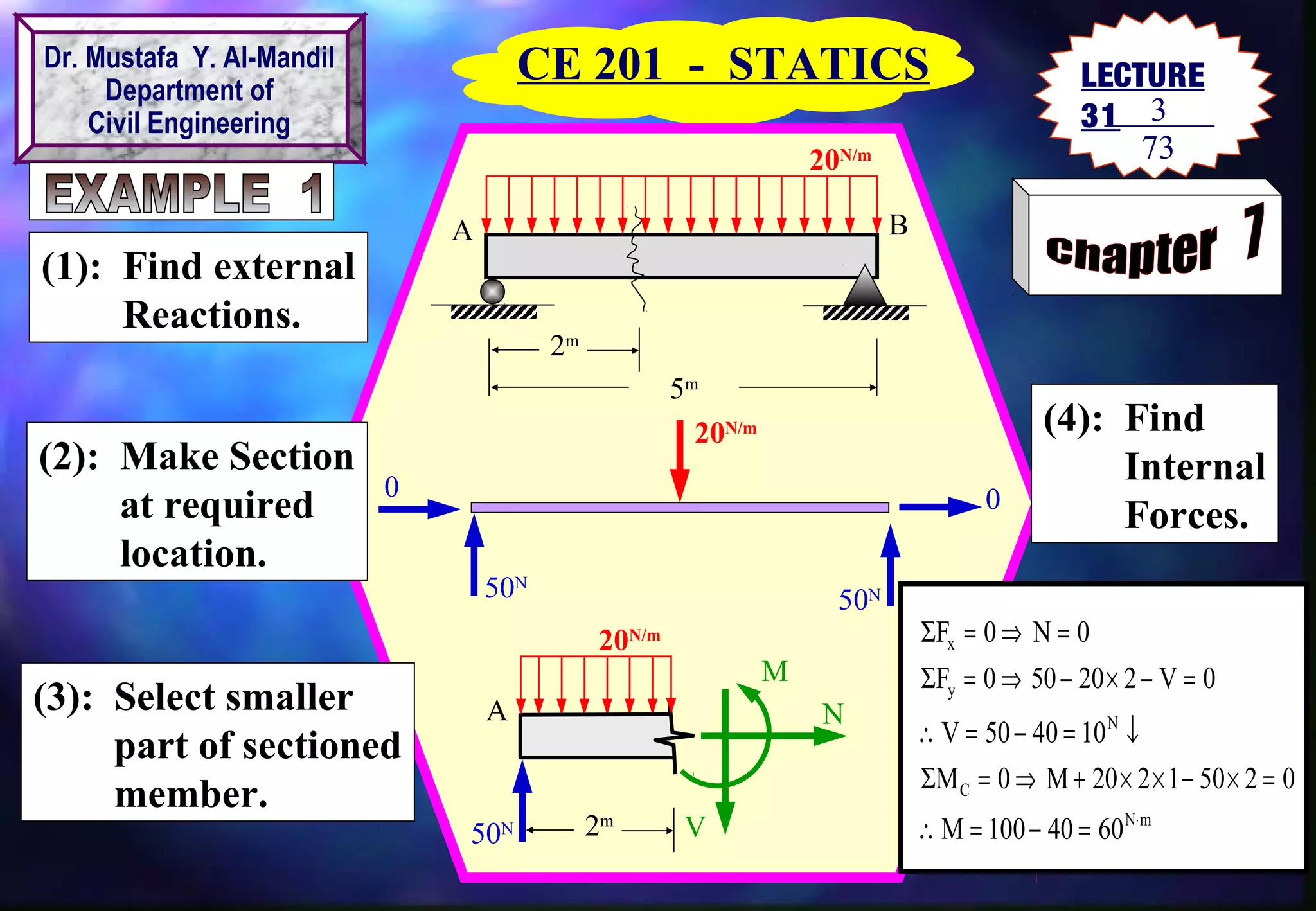 Statics Chapter 7 | PPT