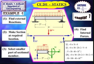 Statics Chapter 7 | PPT