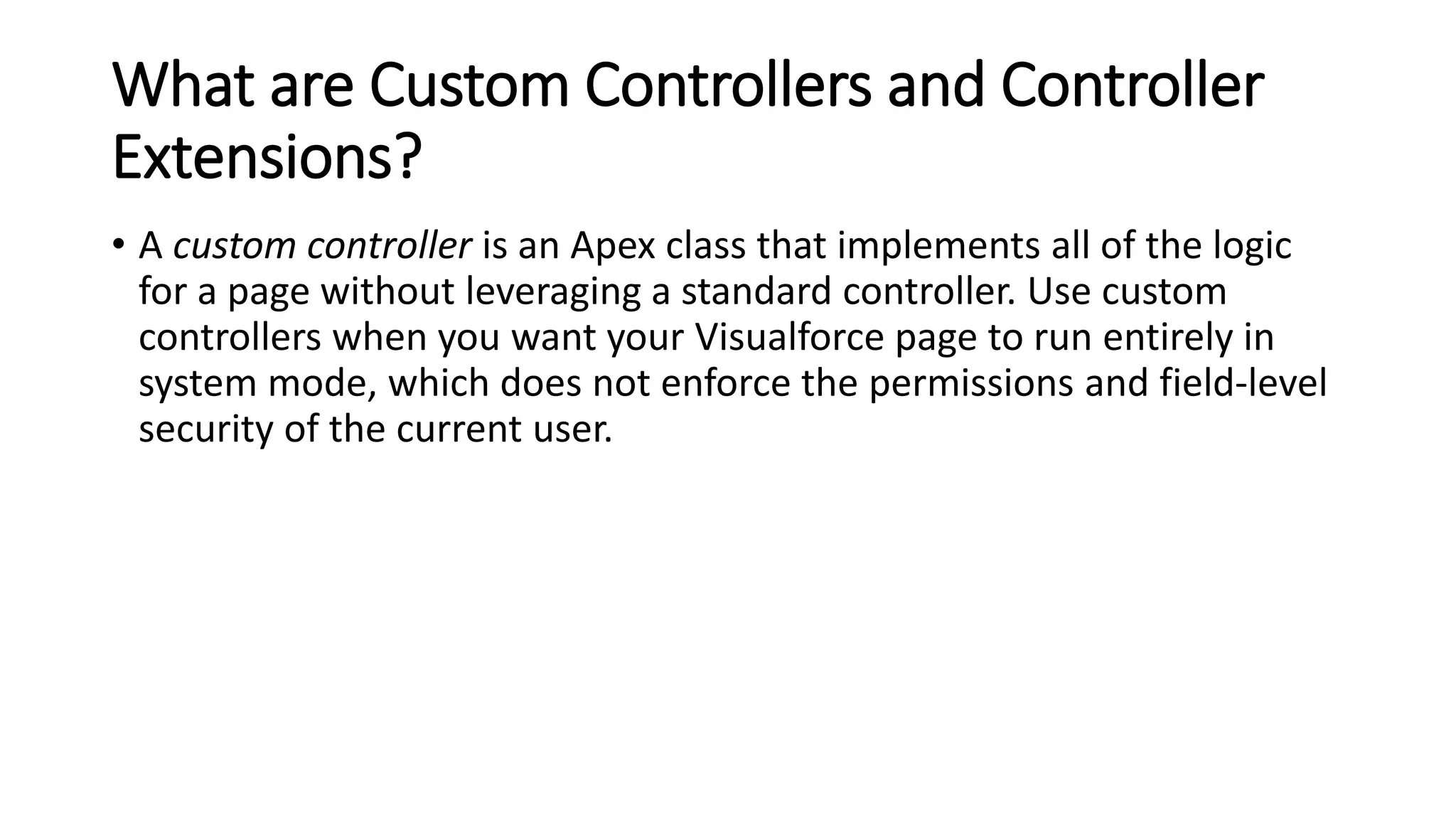 Custom Controllers and Controller Extensions | PPT
