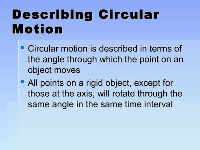 Chapter 7 - Rotational Motion | PPT