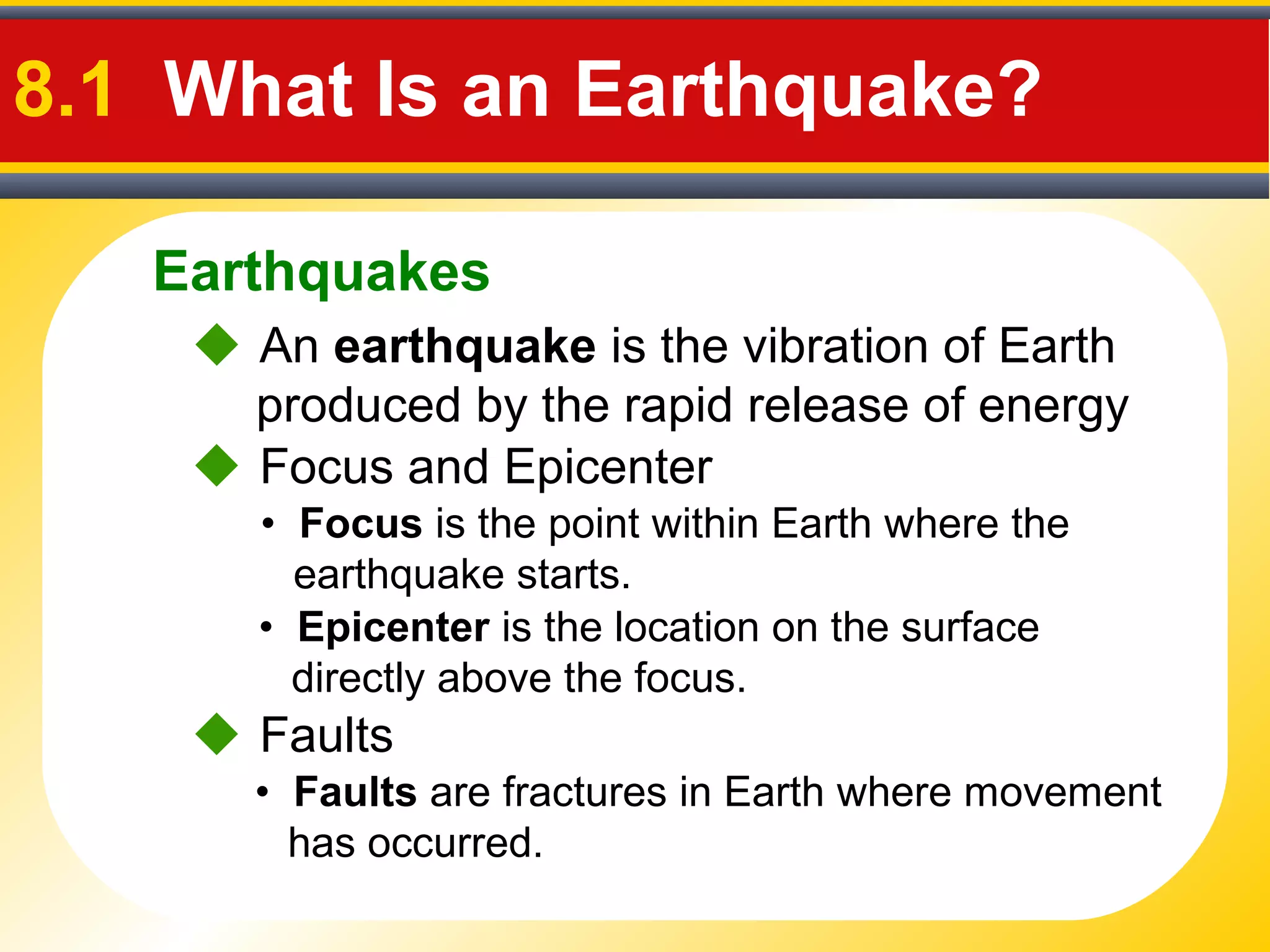 Earthquakes and Earth’s Interior | PPT