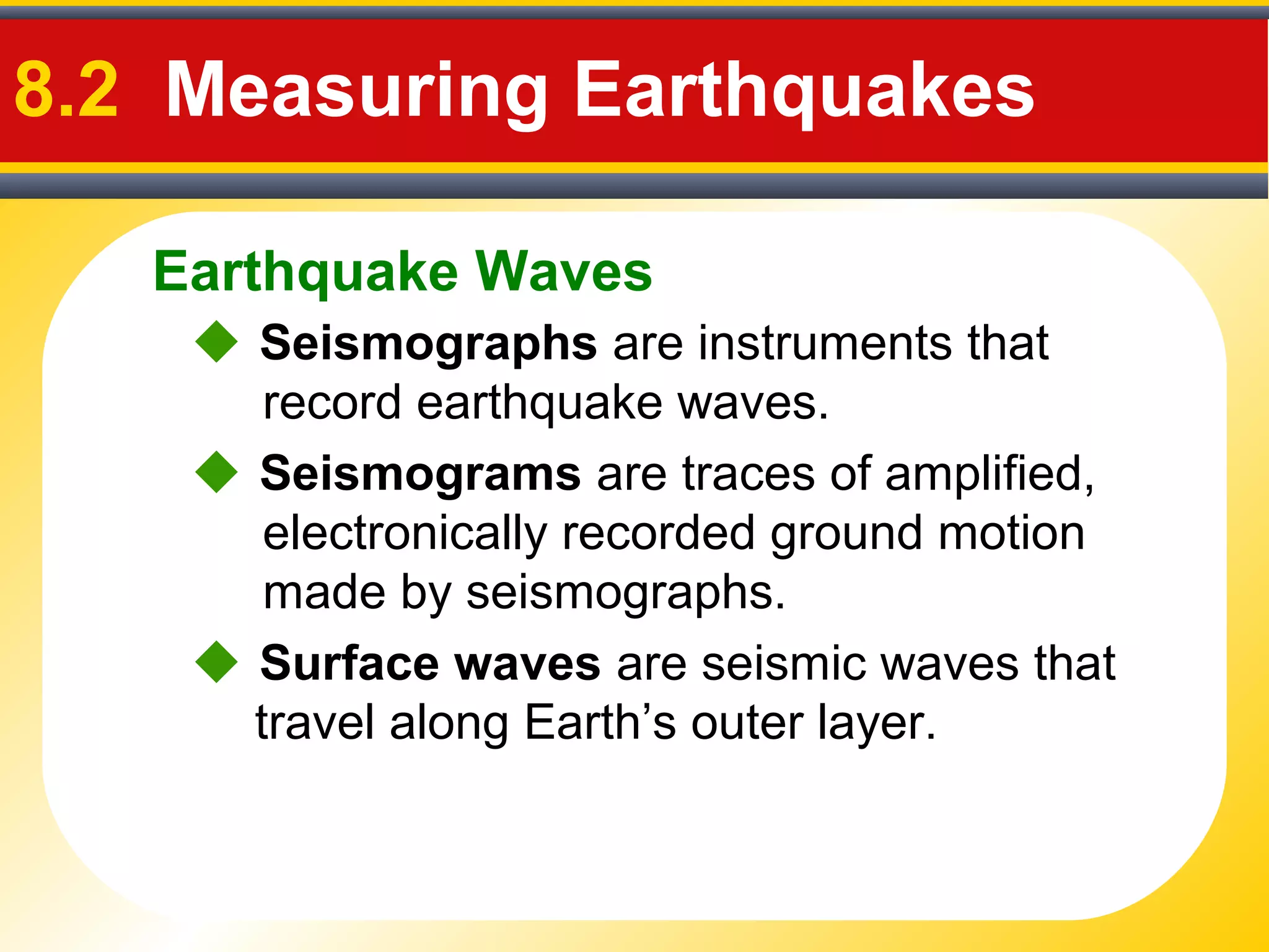 Earthquakes and Earth’s Interior | PPT