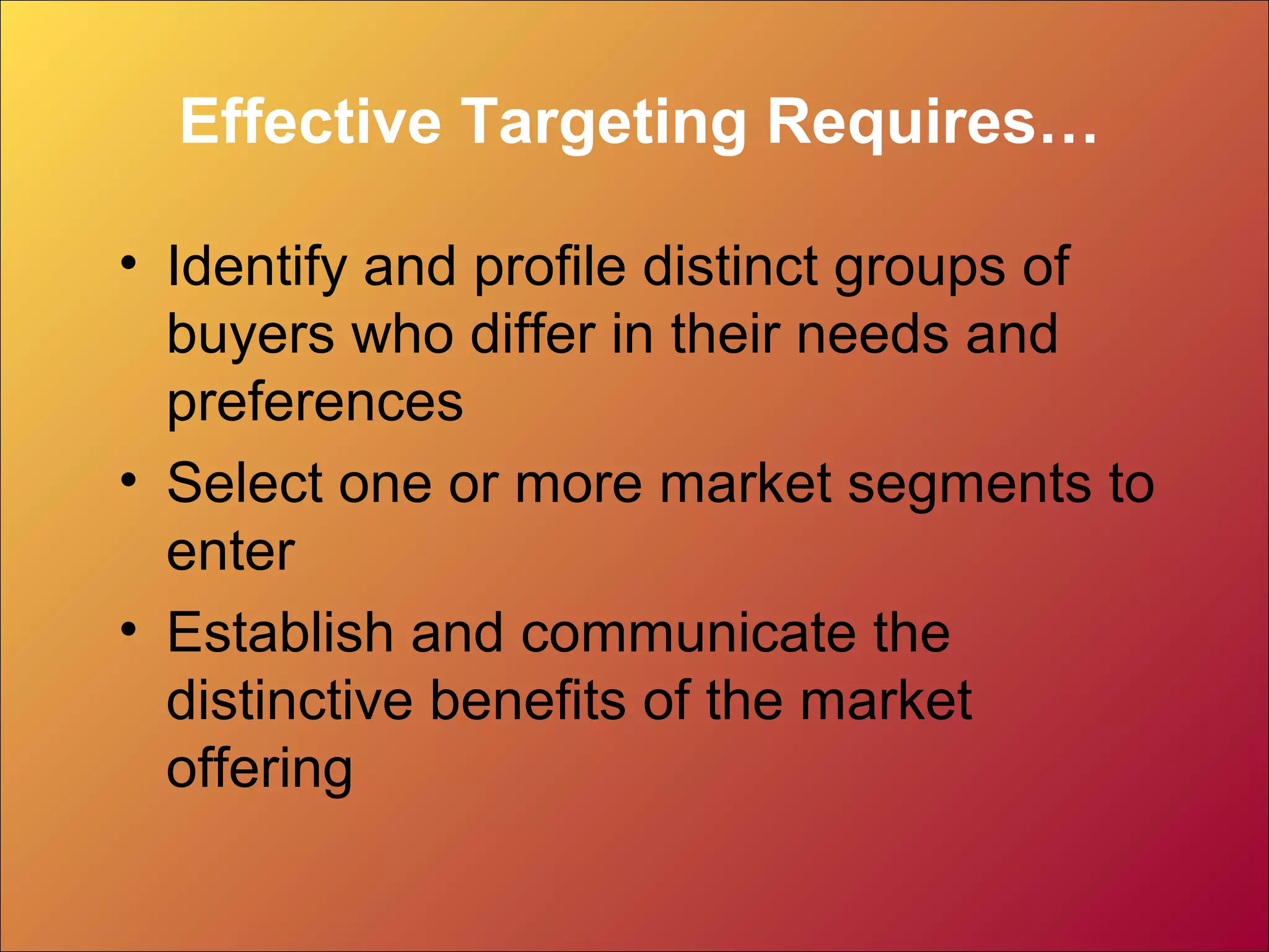 Identifying Market Segments and Targets | PPT