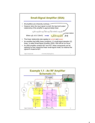Chapter7 - Small-signal RF Amplifier Theories | PDF
