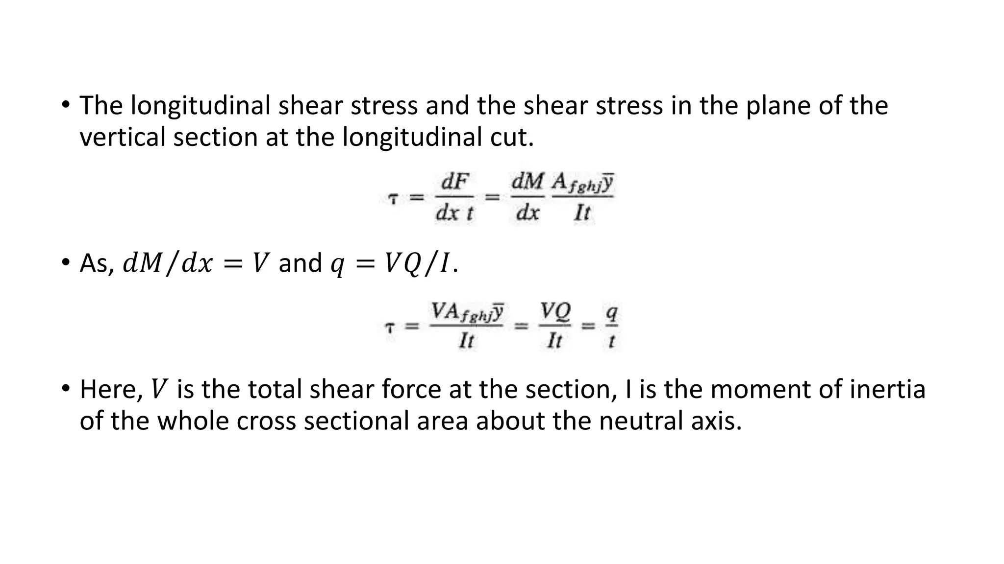 Chapter 7: Shear Stresses in Beams and Related Problems | PPTX