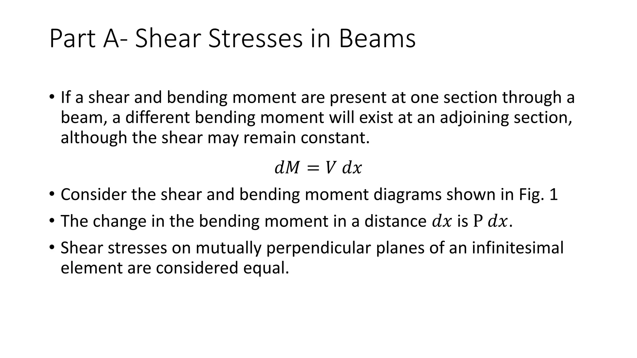 Chapter 7: Shear Stresses in Beams and Related Problems | PPTX