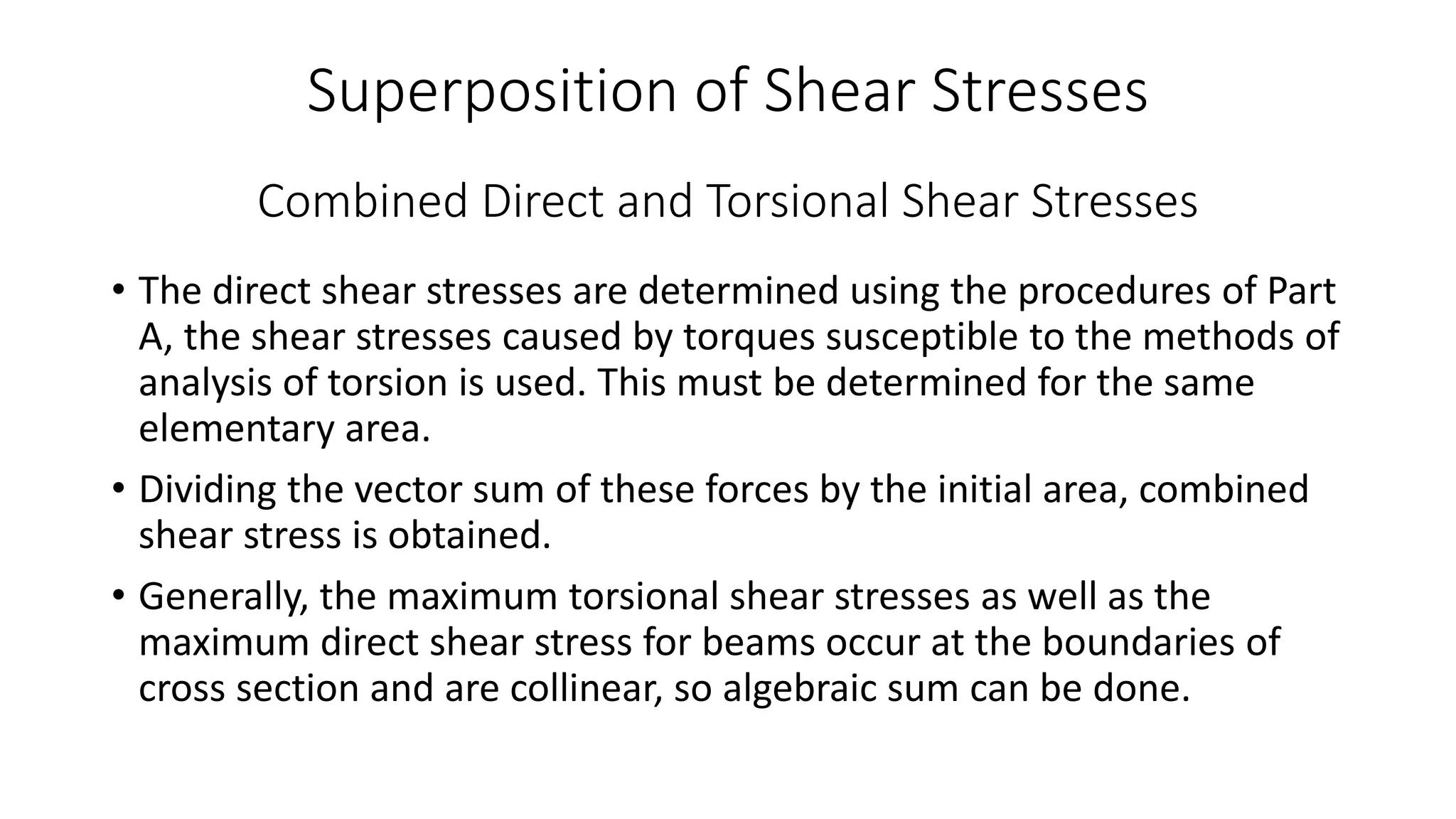 Chapter 7: Shear Stresses in Beams and Related Problems | PPTX