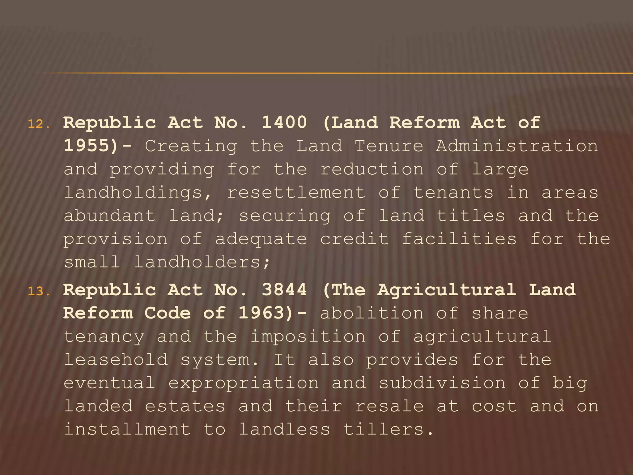 The Agrarian Reform Program of the Philippines | PPTX