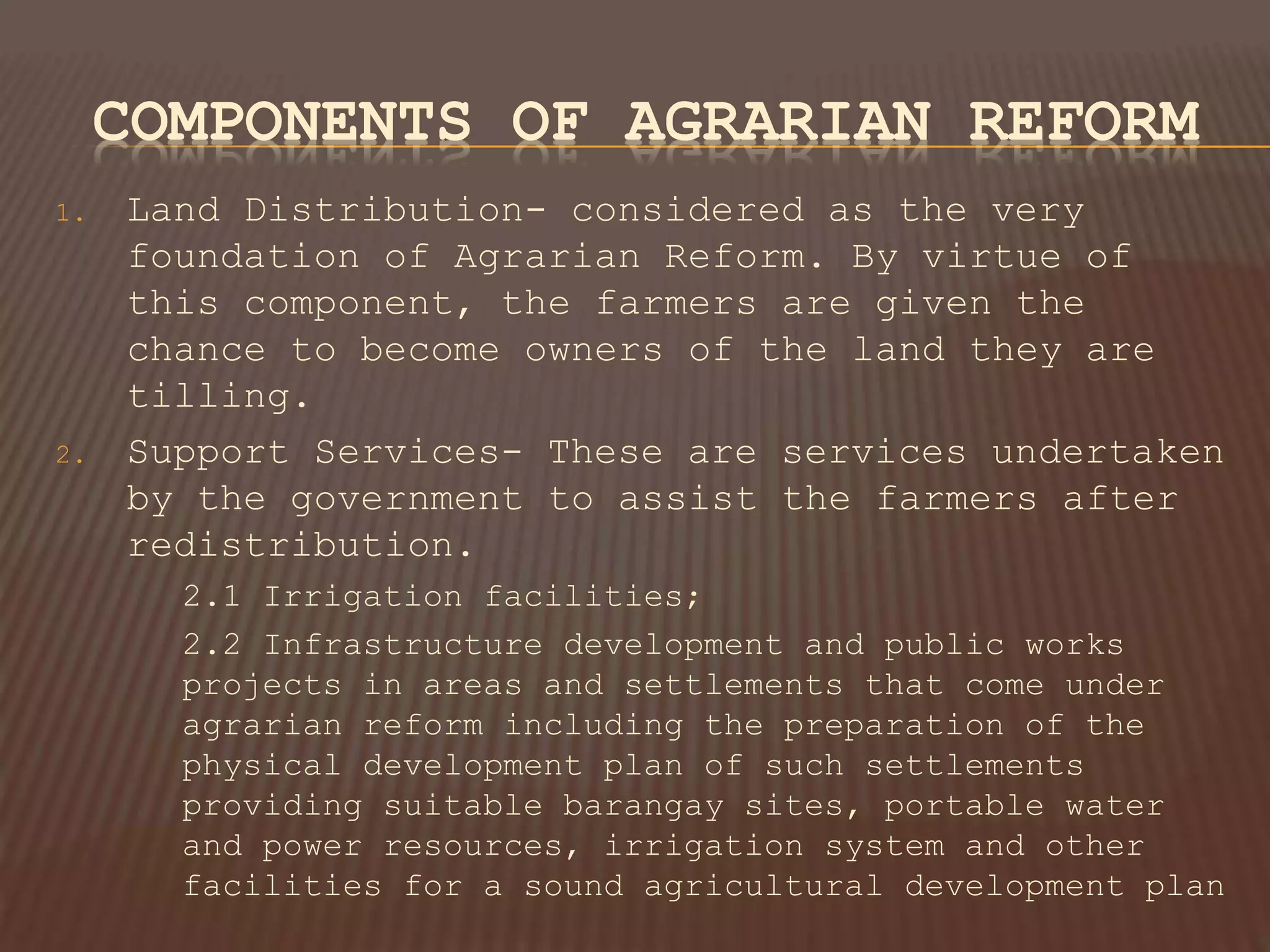 The Agrarian Reform Program of the Philippines | PPTX